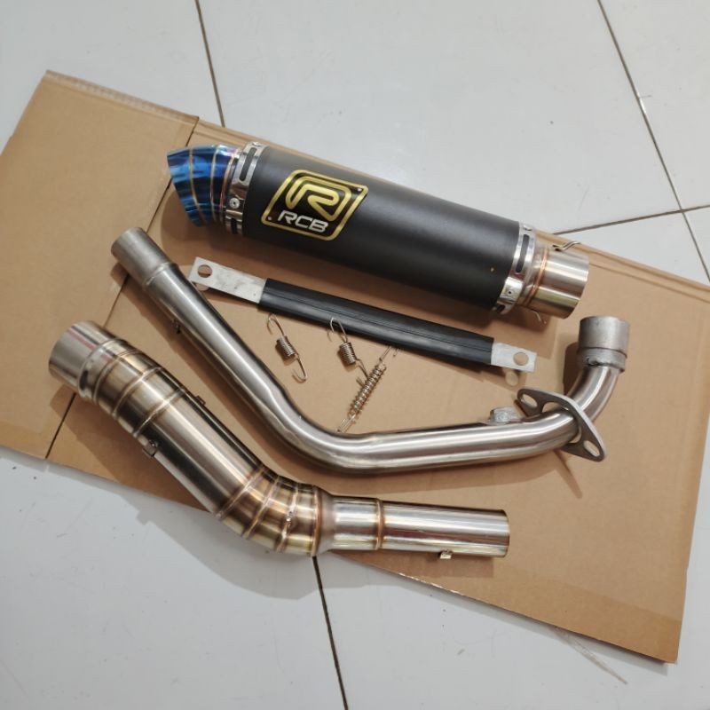 Exhaust RCB black Nlk for Raider 150 Rs150 Sonic 150 Exciter 150 Lc135 ...