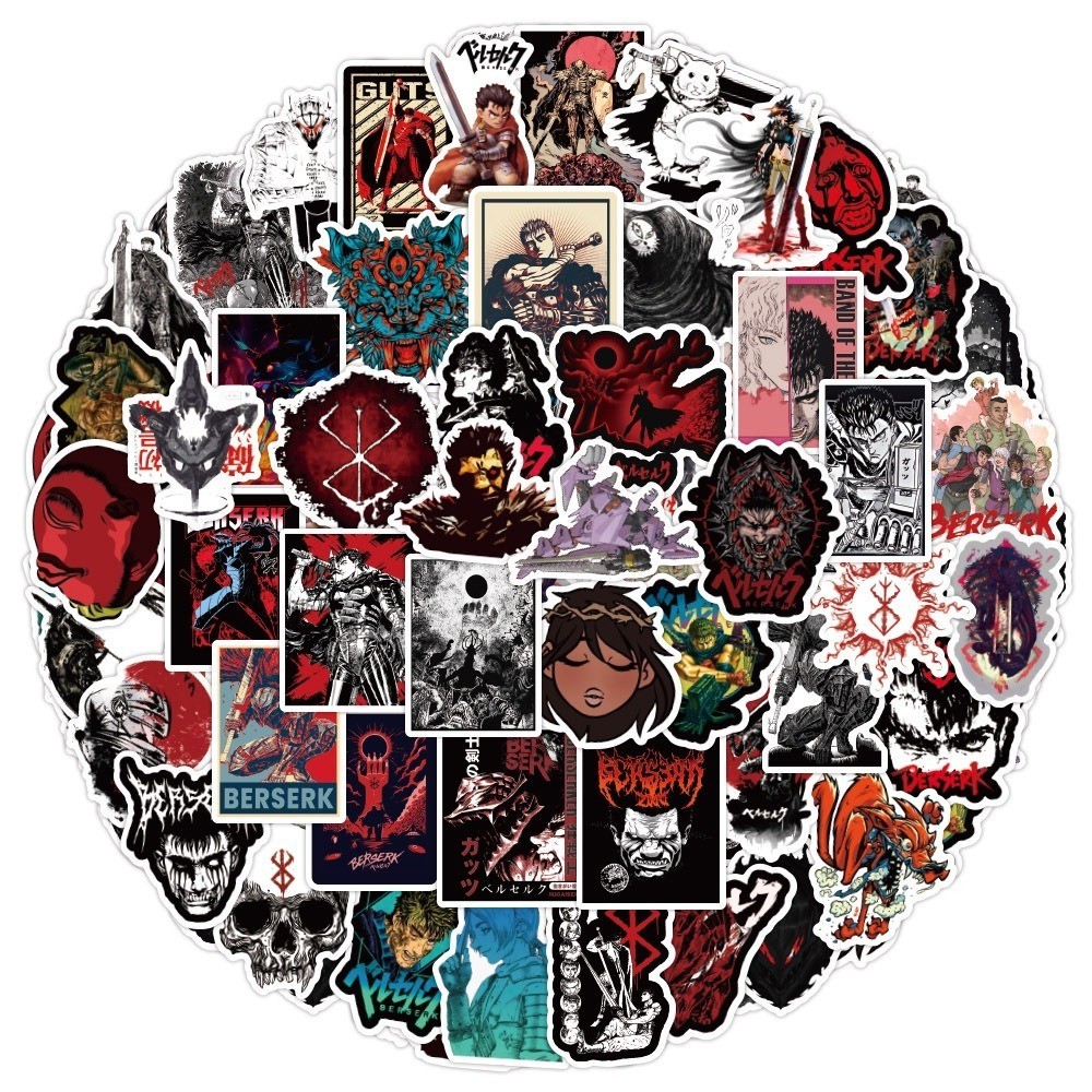 Y&P| Berserk Stickers Set Japanese Anime Graffiti Waterproof Decals ...