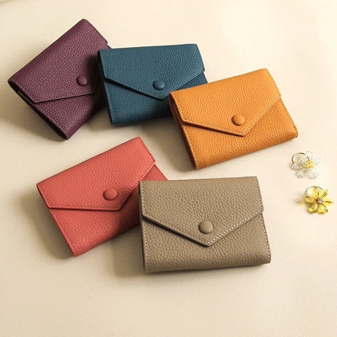 Women's Short Wallet New Leather Coin Purse Fashion Small Wallet ...