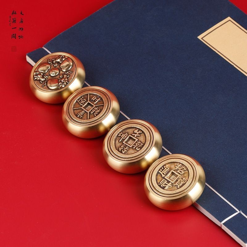 Spot tembaga kreatif penguasa bulat pembaris kertas perhiasan kecil ...