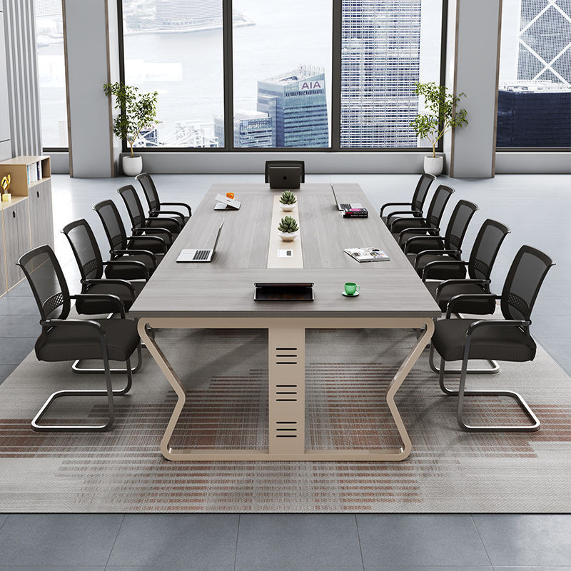 New conference table, simple and modern office desk and chair ...