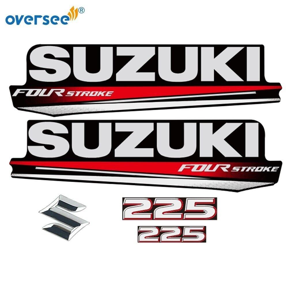 Top Cowling Sticker For Suzuki 4 Stroke 225HP Graphics/Sticker Kit ...