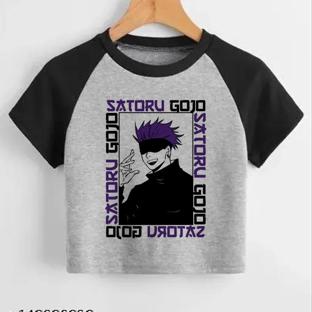 Jujutsu Kaisen yk2 goth crop top girl trashy kawai clothes crop top ...