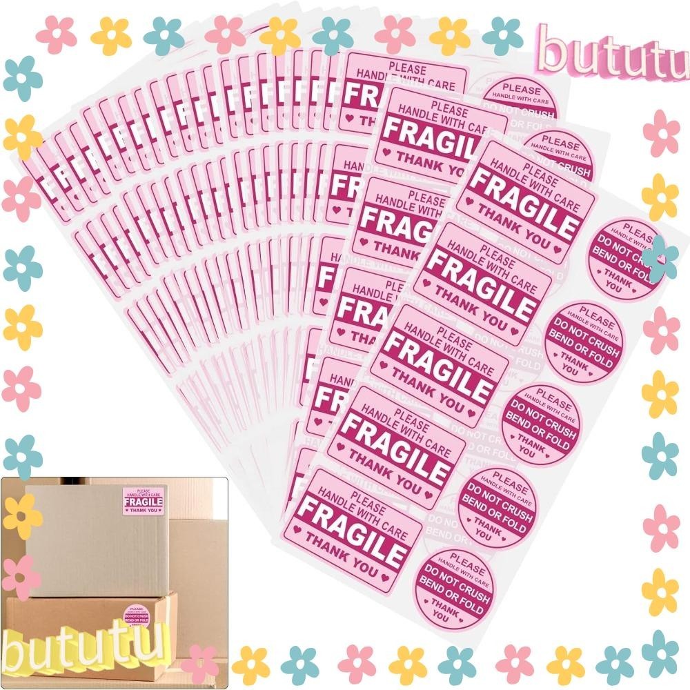 BUTUTU 100PCS Label Sticker, Paper Multicolour Fragile and Vulnerable ...