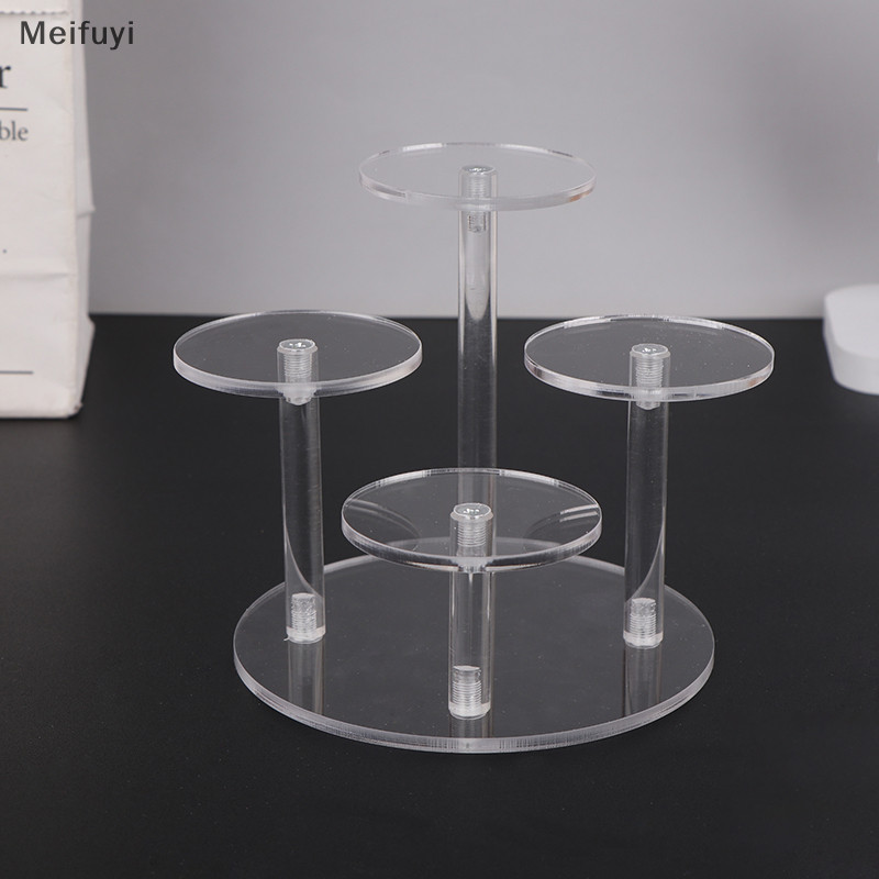 [Meifuyi] 4 Layers Transparent Removable Acrylic Display Stand Square ...
