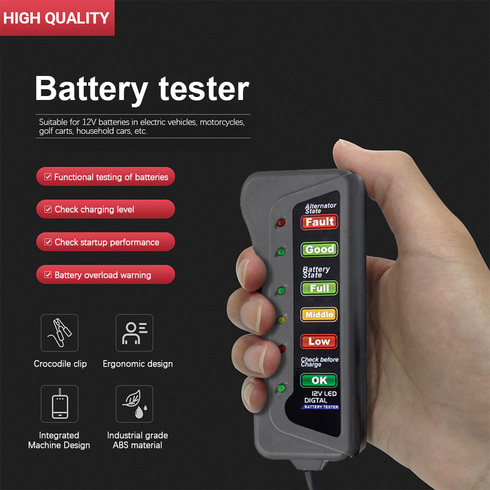 Car 12V Battery Analyzer Battery Tester Battery Checker Accurate ...