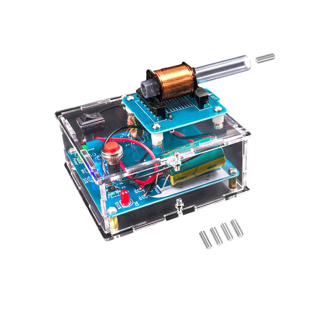 HU-064 High Voltage Electromagnetic Gun DIY Kit Coil Booster Module ...