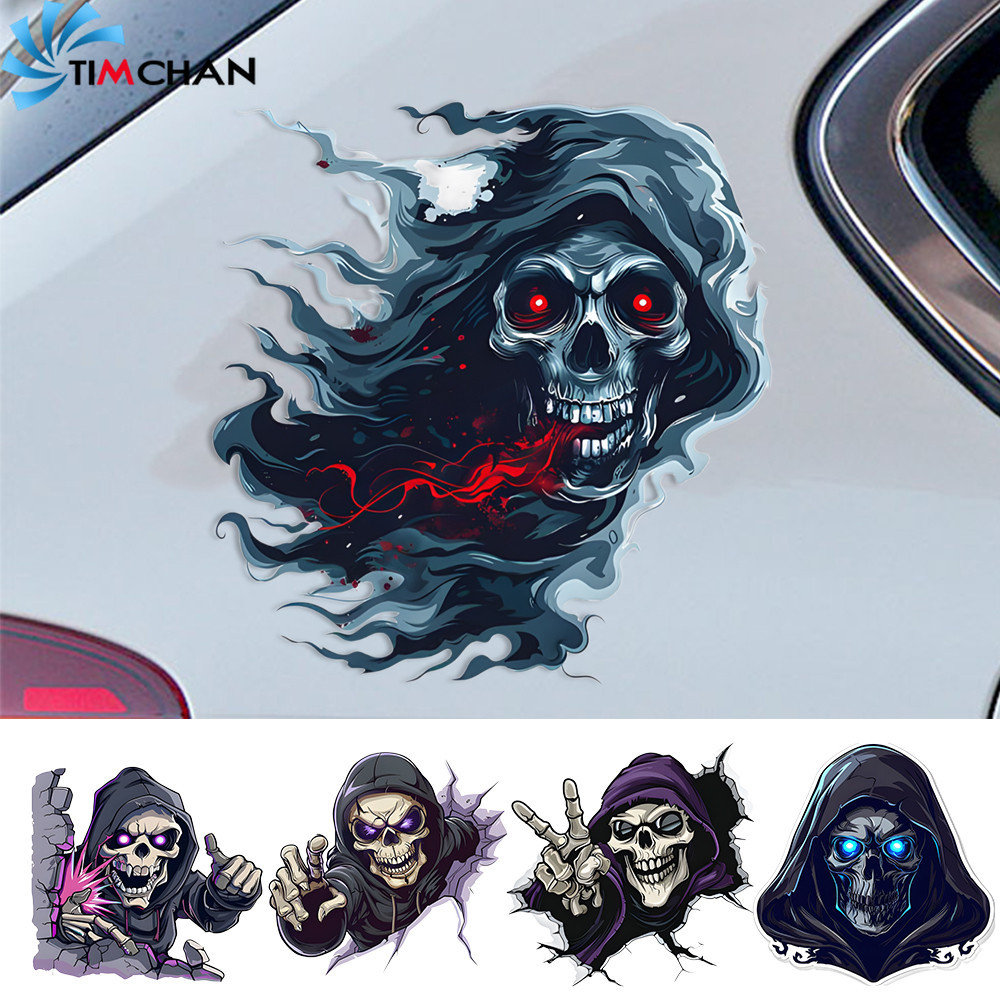 Scary Terror Death Decal - Waterproof, Creative, Self-Adhesive - Car ...