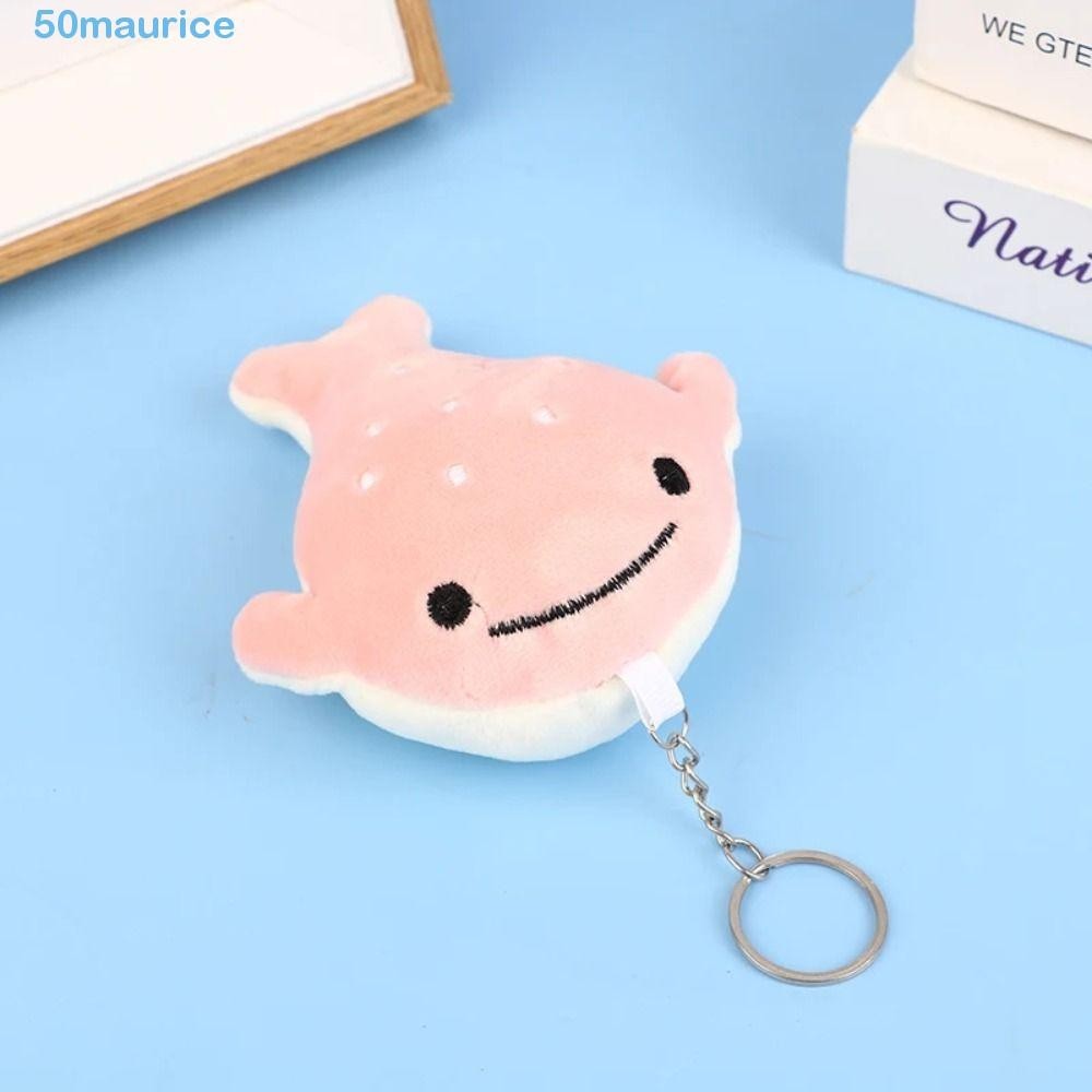 MAURICE Cartoon Whale Keychain, Fluffy Soft Stuffed Animal Whale Doll ...