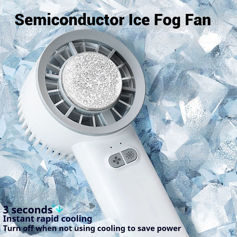 Semiconductor Refrigeration Ice Fog Fan 3 Speed Wind Mini Portable ...
