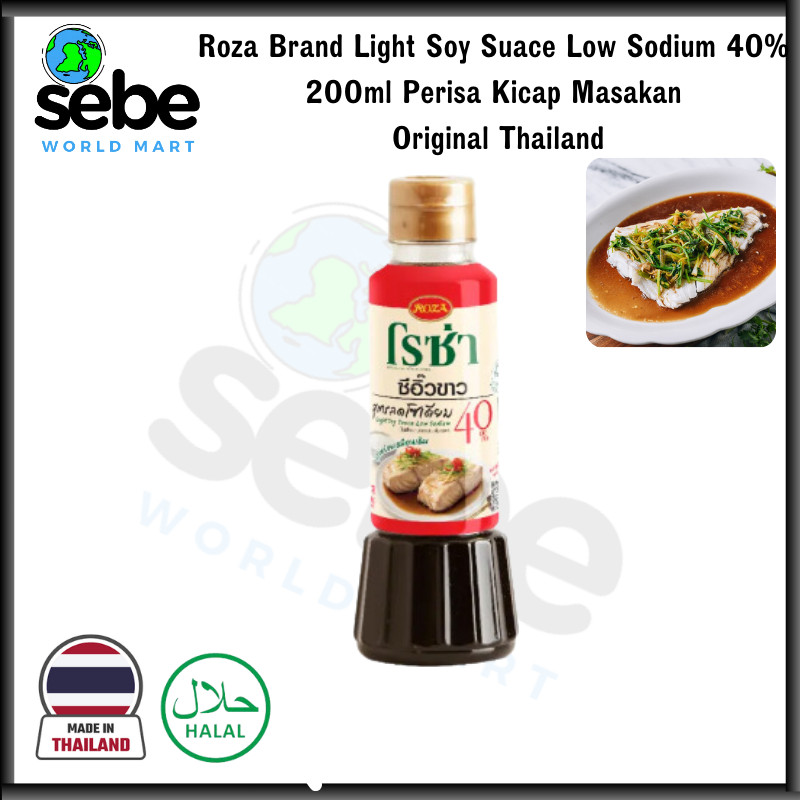 Roza Brand Light Soy Suace Low Sodium 40% 200ml Perisa Kicap Masakan ...