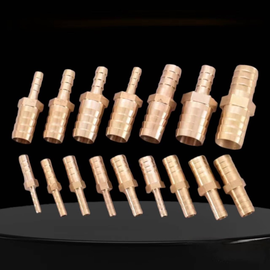 Reducing Barbed Brass Connector Garden Irrigation Faucet Copper Joint ...