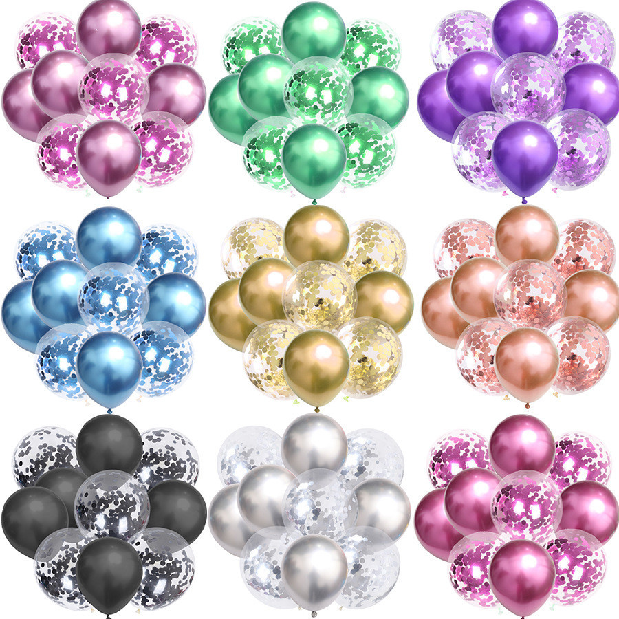Metallic Sequin Latex Balloons Birthday Party Wedding Opening ...