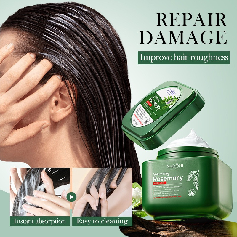 SADOER Rosemary Volumizing Hair Mask 500ml Deep Repair Hair Treatment ...
