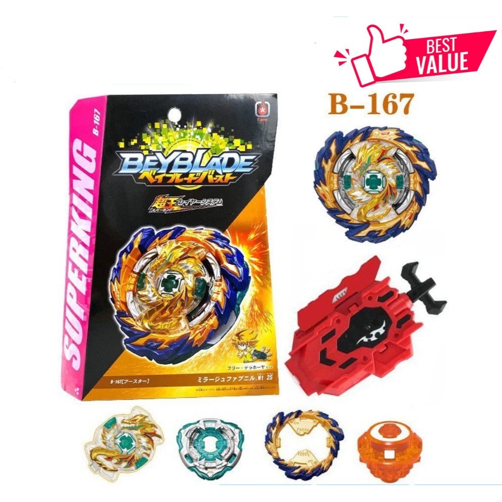 Ready Stock !!! B167 Beyblade Burst Super King B-167 Mirage Fafnir Nt ...