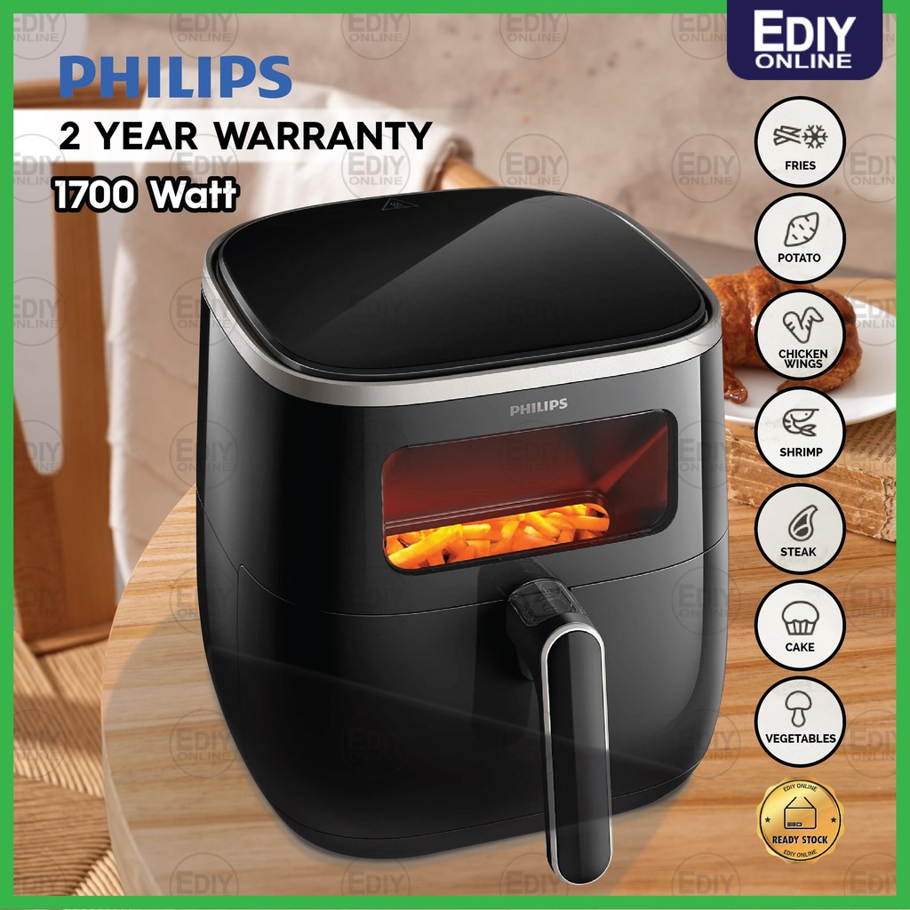 【NEW】Philips HD9257 Airfryer with XL Digital Window Rapid Air ...