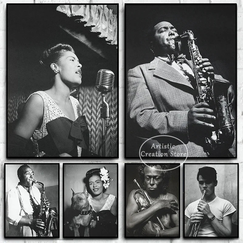 Louis Armstrong Vintage Jazz Poster - Birdland Club Canvas Print Wall ...