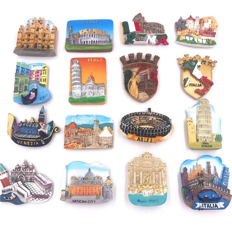 Magnetic Refrigerator Stickers Italy Roman Travel Commemorative ...