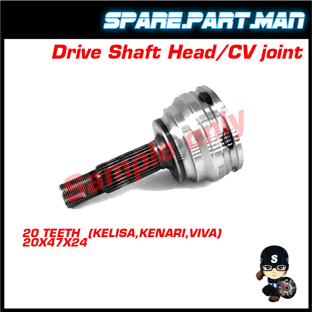 Outer Drive Shaft CV Joint For 20TH (KELISA,KENARI,VIVA) 20X47X24 SPM ...