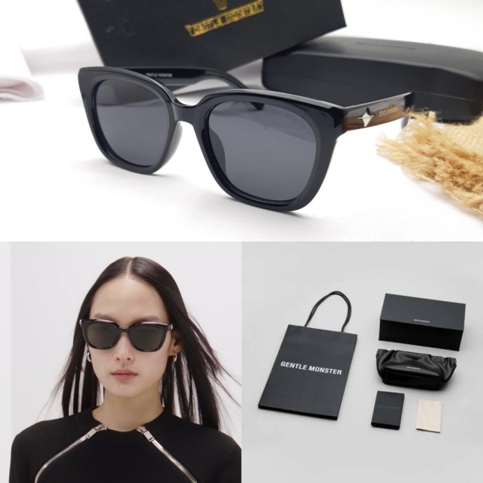 HITAM Sunglasses viral Gentle Monster GM Billy Best Clone 1:1 - Black | Shopee Malaysia
