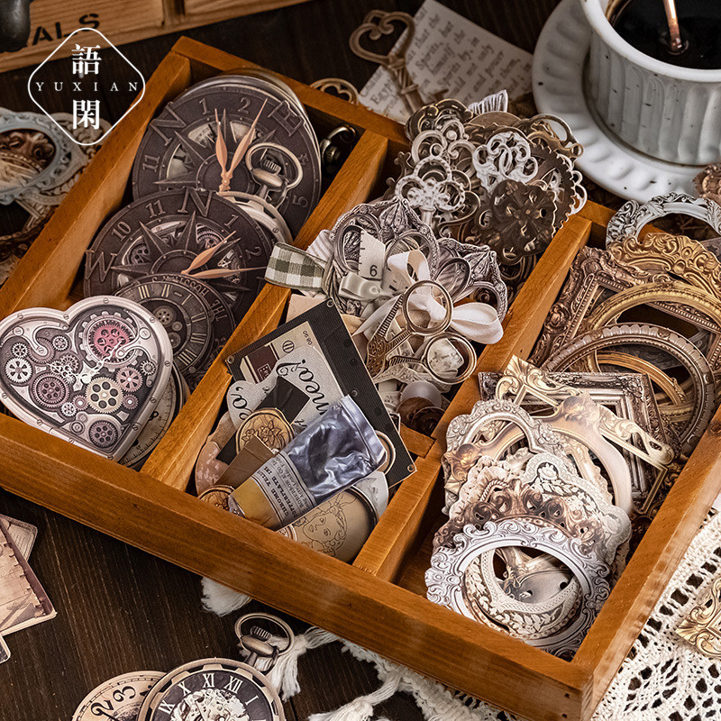 Sticker packs retro handbook tools gear border material pain pack DIY ...