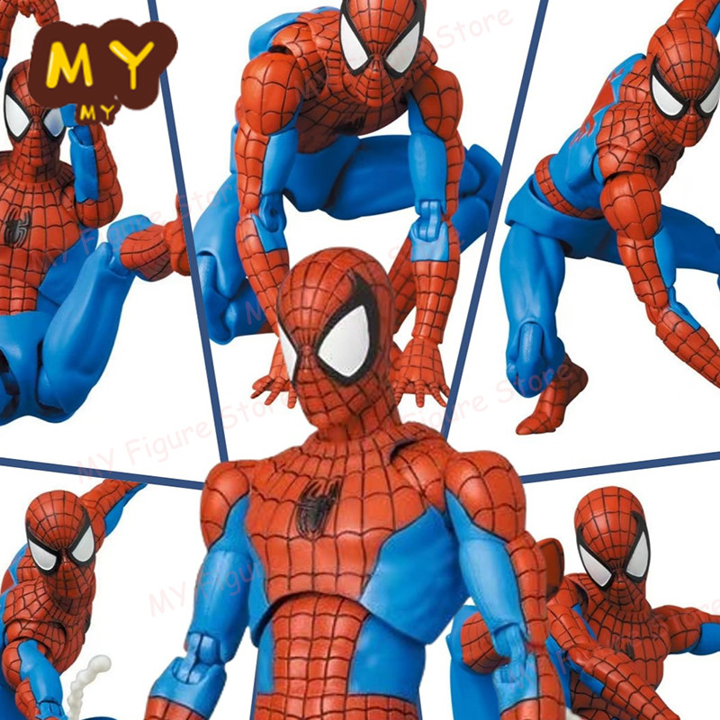 CT Toys Spiderman Figure Mafex 185 Miles Morales 2099 Classic Costume Spider-Man Action Figure ...