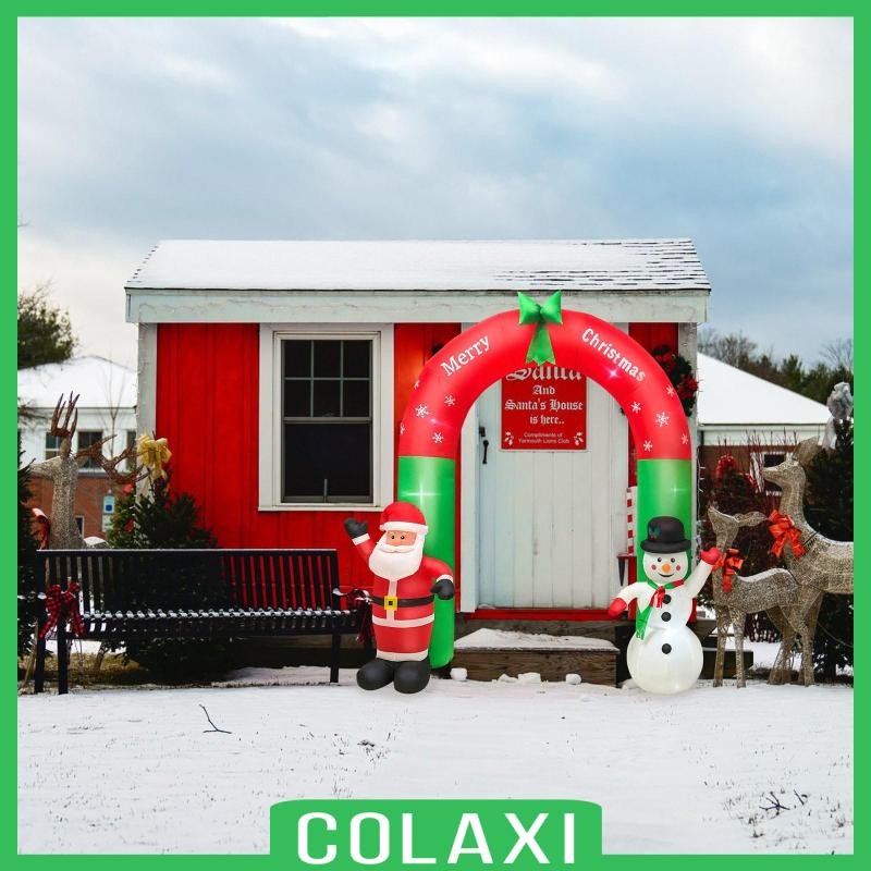 [Colaxi] Santa Claus Arch 8 Feet Decorations Art with 3 LED Lights ...