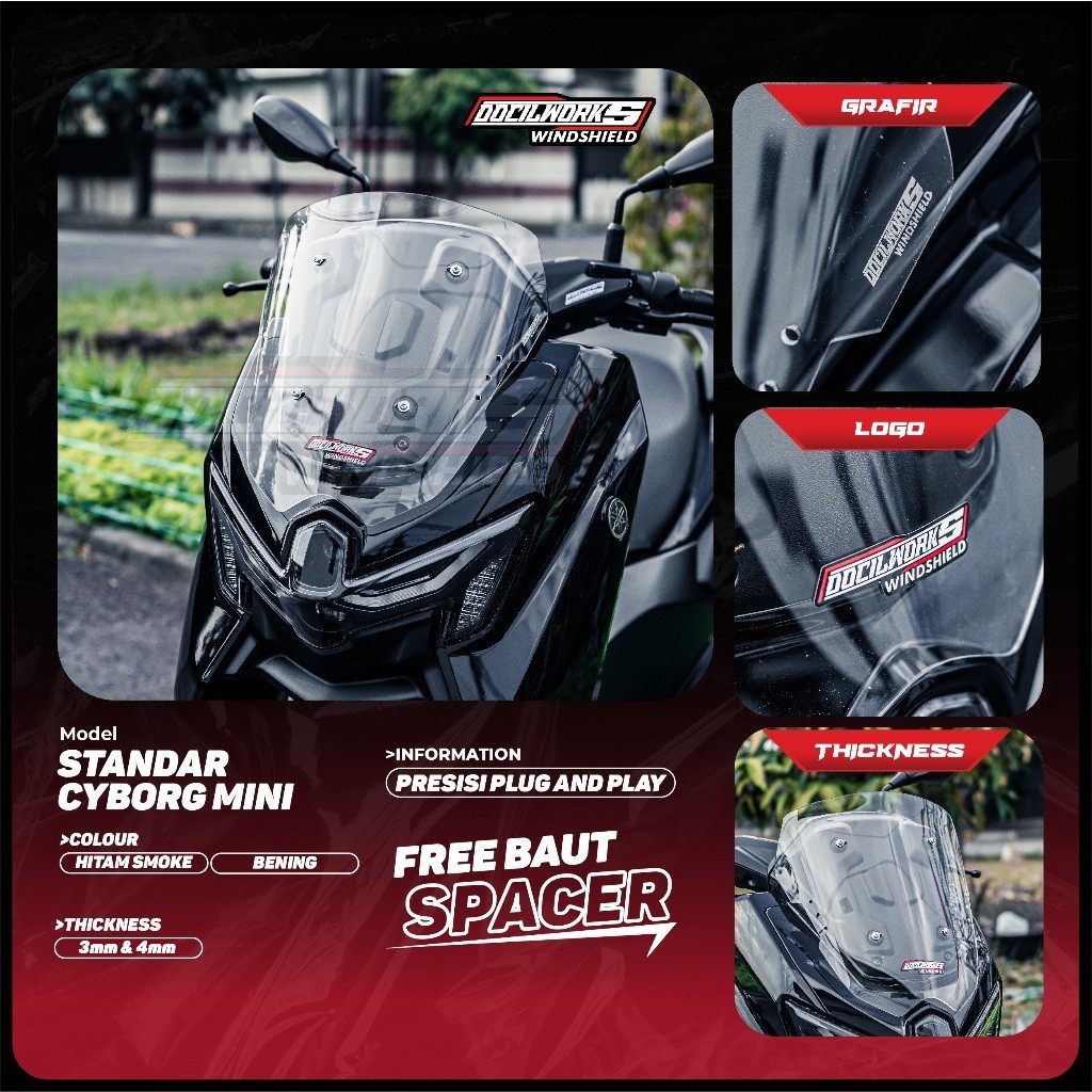 Standard CYBORG MINI NMAX TURBO NEO S Windshield Visor | Shopee Malaysia
