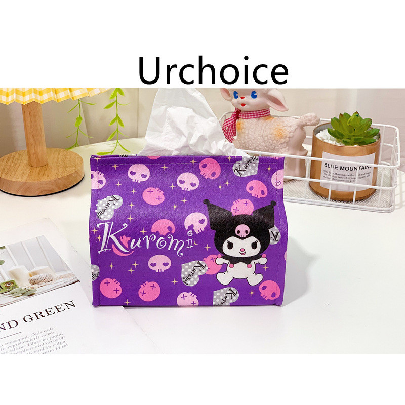 [READY STOCK] Kuromi Tissue Box Kuromi PU Leather Tissue Holders Kuromi ...