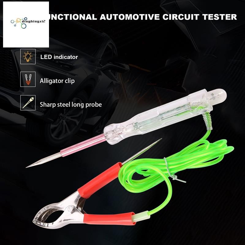 Automotive LED Circuit Tester 6-24V Test Light with Dual Probes 47 Inch ...
