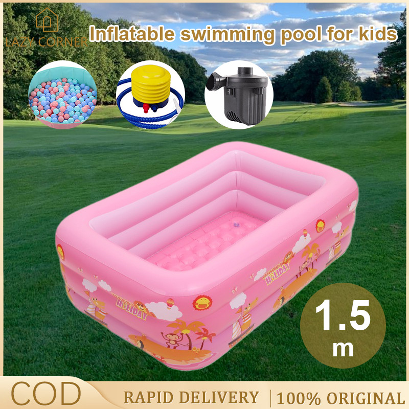【In Stock 】2.1M/1.8M/1.5M/1.2M Inflatable Swimming Pool Children Pool ...