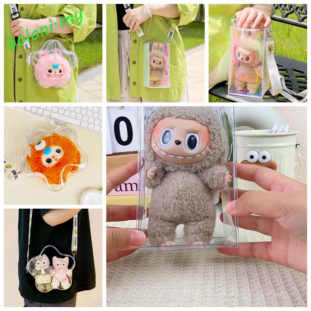 [COD] Labubu Doll Display Box, Transparent Pop Mart Clear Outdoor Doll ...