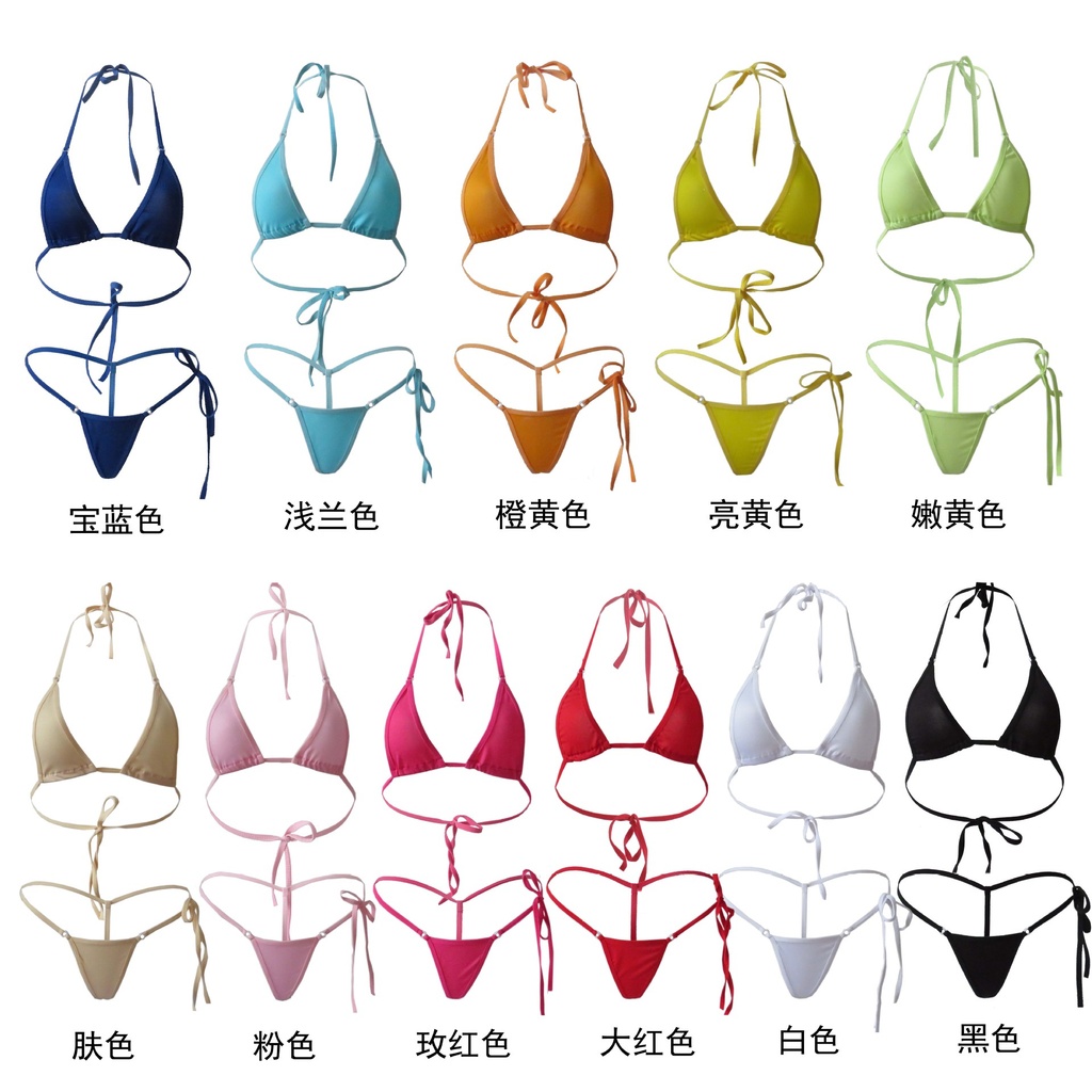 Underwear Three-Point Bikini Ladies Swimsuit Swimsuit Set | Shopee Malaysia