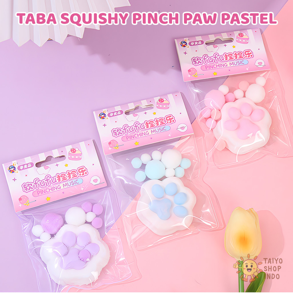 Taiyo Taba Squishy Pinch Paw Pastel Squisi Squeeze Cute Chewy Beautiful ...
