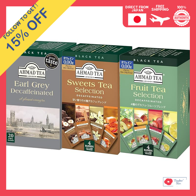 AHMAD TEA Decaf Tea Variety Pack - Assorted 20 Tea Bags x 3 Flavors ...