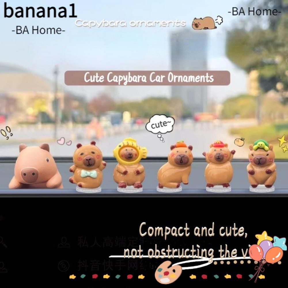 BA 5Pcs Capybara Car Ornaments, Resin Funny Toy Capybara Figurine Model ...