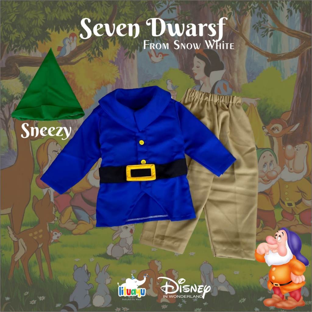 Sneezy Cosplay Costume 7 Dwarfs Children's Clothes Seven Dwarfs Sneezy ...