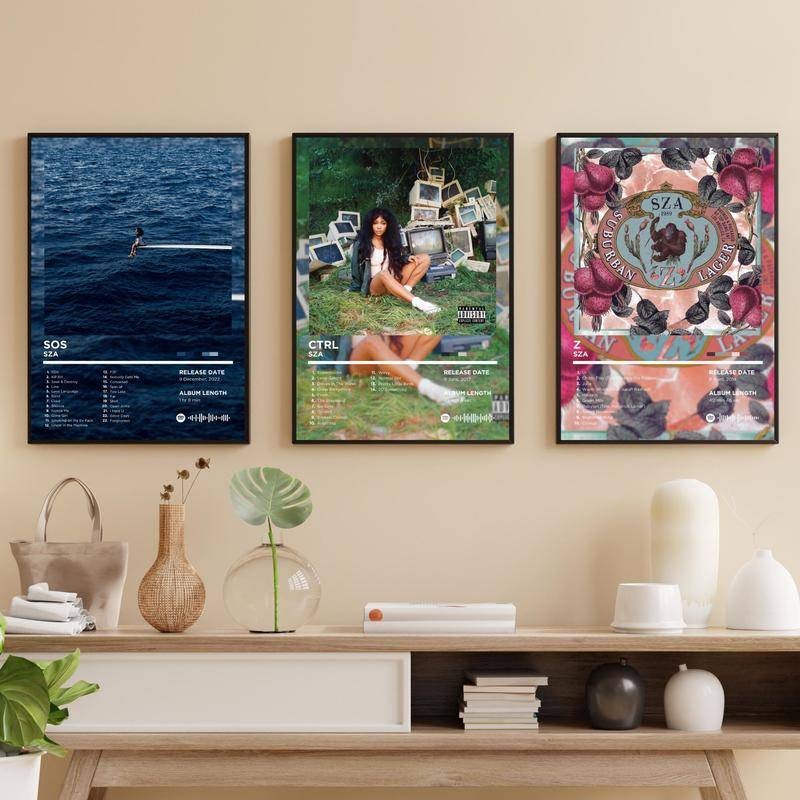 Set of 3,SZA Album Cover Posters Bundle, Home Décor, Album Music Wall ...