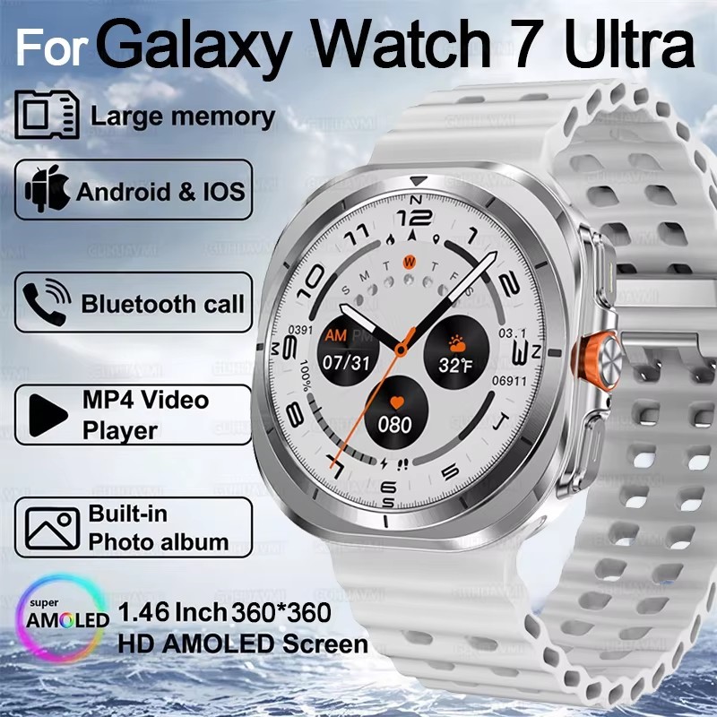 For Samsung Galaxy Watch Ultra 7 New 4GB Track Smart Watch Men Amoled ...