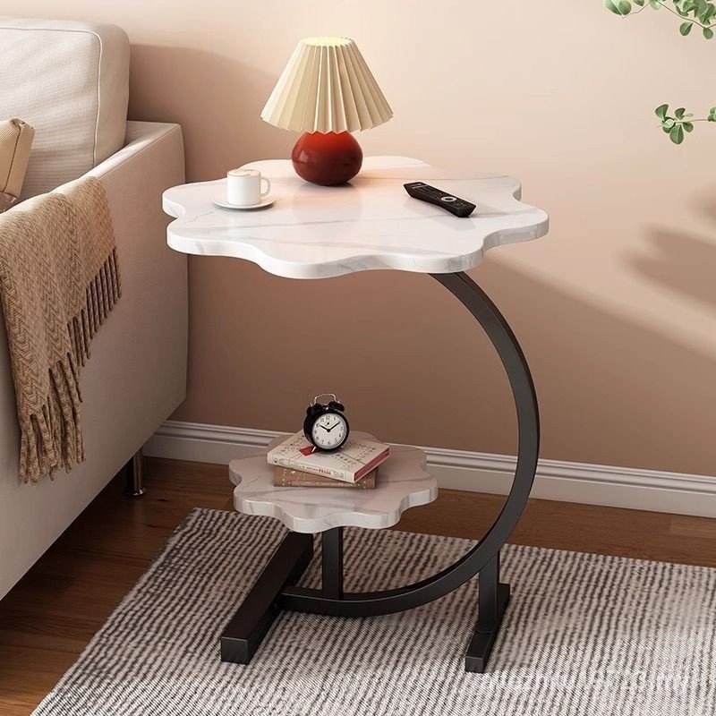 Nordic Style Light Luxury Side Table Simple Bedside Shelf Living Room ...