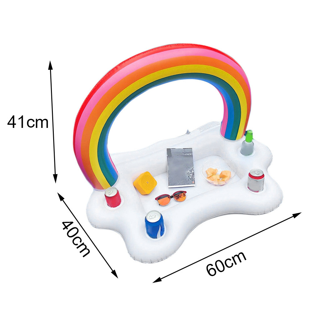 [Hotbrand.my] 2Types Summer Party Bucket Rainbow Cloud Cup Holder Inflatable Pool Float Beer ...