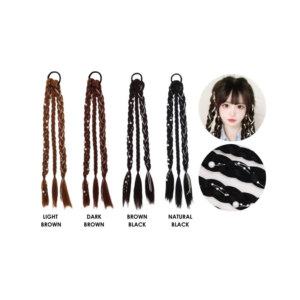 PROFESSIONAL Boxer Braid Hair Extension with Pearls - 45CM (ST ...