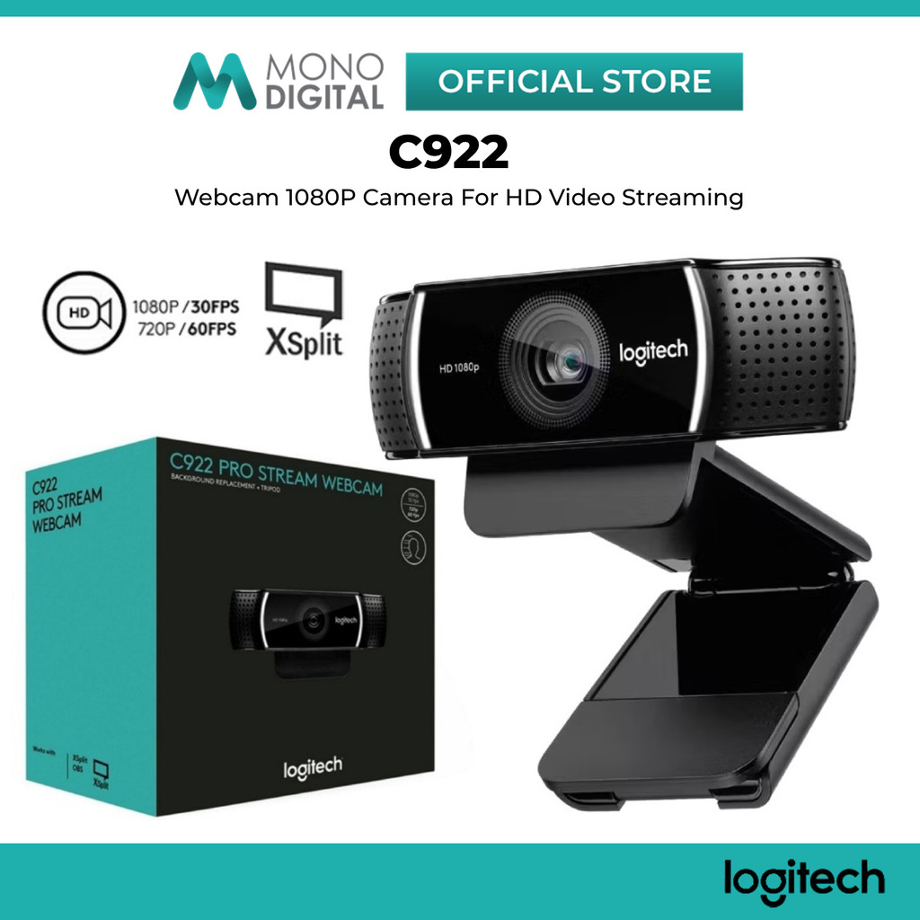 LOGITECH C922 PRO WEBCAM WITH FULL HD 1080P AUTOFOCUS BRIGHTER IMAGES ...
