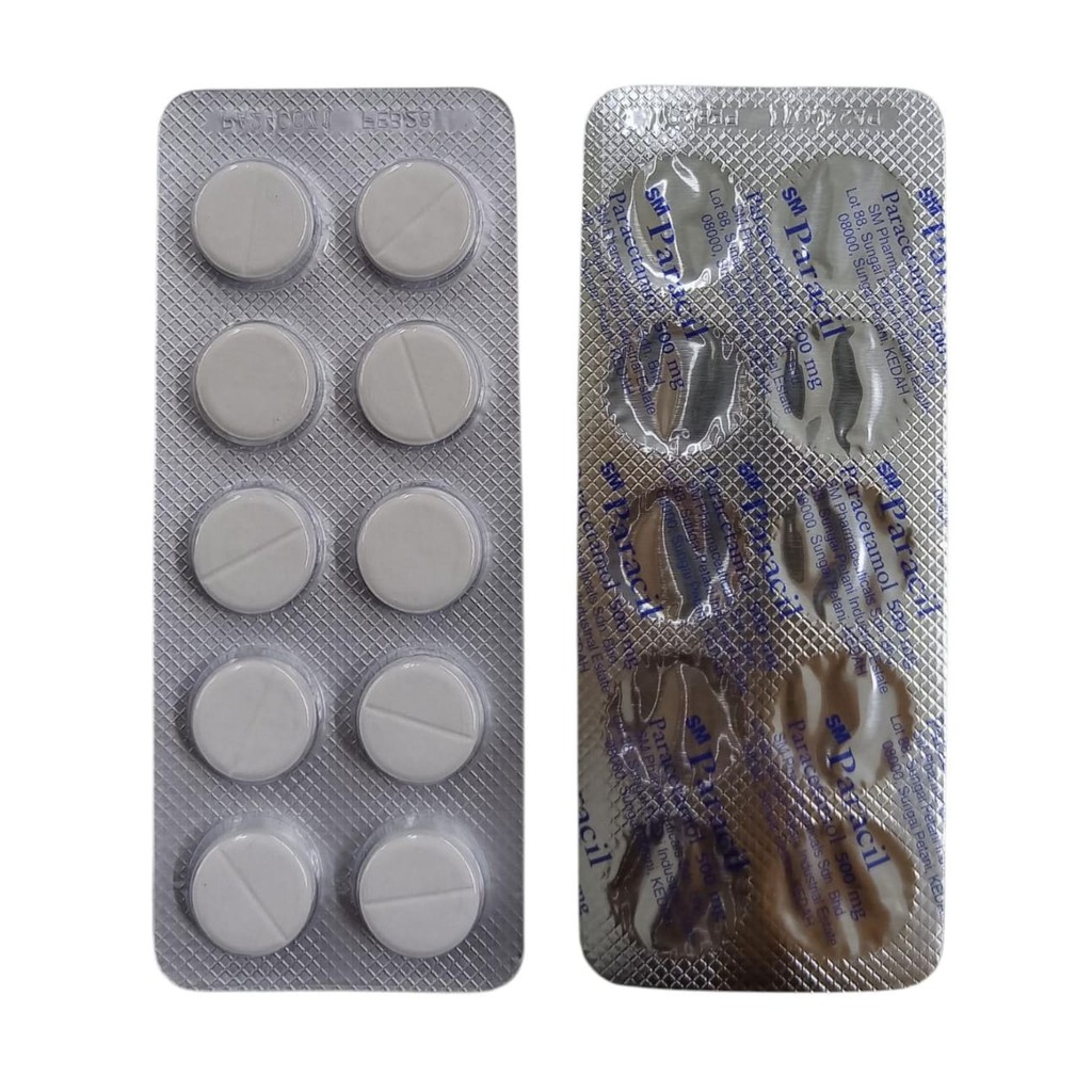 PARACIL PARACETAMOL 500MG TABLET 10'S | 10'SX10 (EXP: 10/2026) | Shopee ...