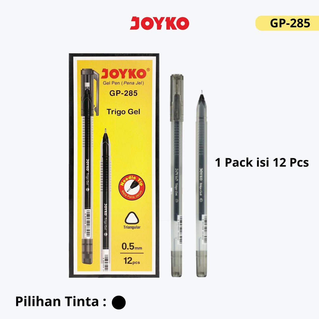 JOYKO Gel Pen 1 Pack GP-285 Trigo Gel 0.5mm Contains 12 Pcs | Shopee ...