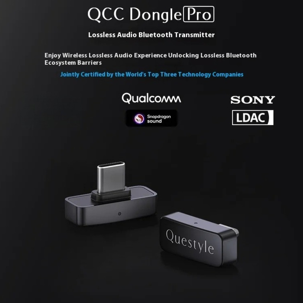 QUESTYLE QCC Dongle Pro Bluetooth Transmitter Support PS5 Computer Switch Lossless LDAC HiFi ...