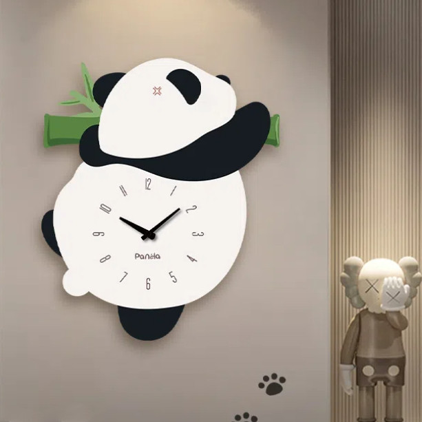 Nordic Living Room Cute Animal Wall Clock Jam Dinding Home Decor Modern ...
