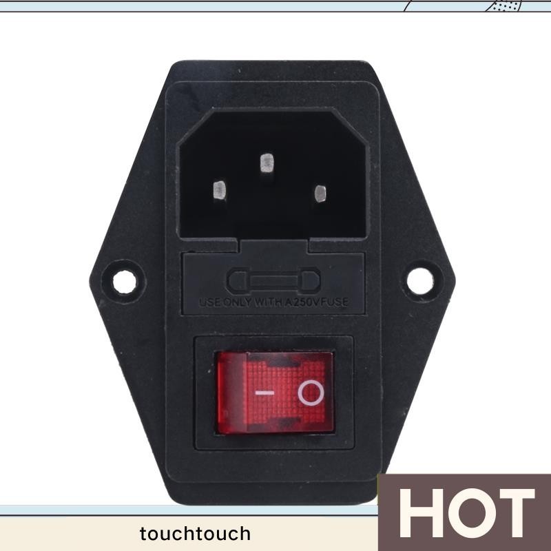 3 Pin IEC320 C14 Inlet Module Plug Fuse Switch Male Power Socket 10A ...