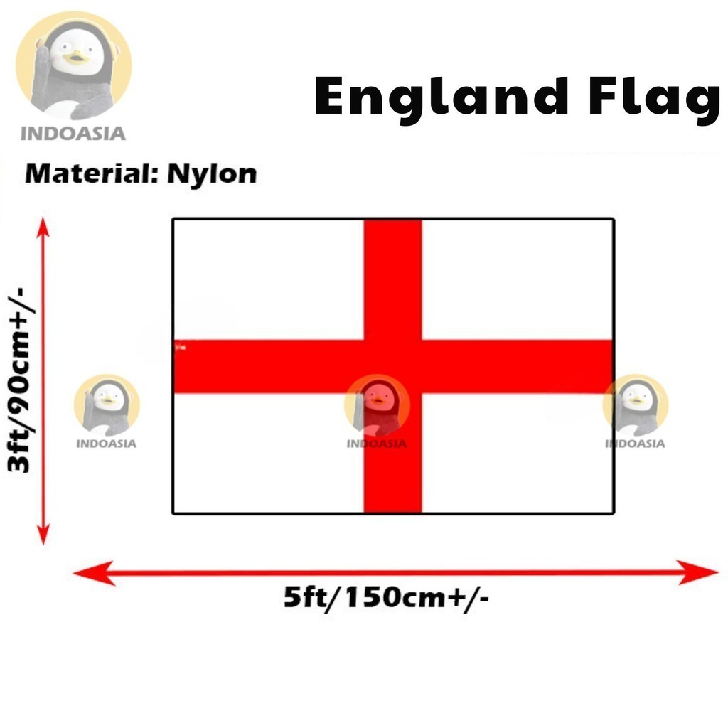 ENGLAND FLAG 3x5FT 90x150cm BENDERA NEGARA ENGLAND FLAGS X1PCS | Shopee ...