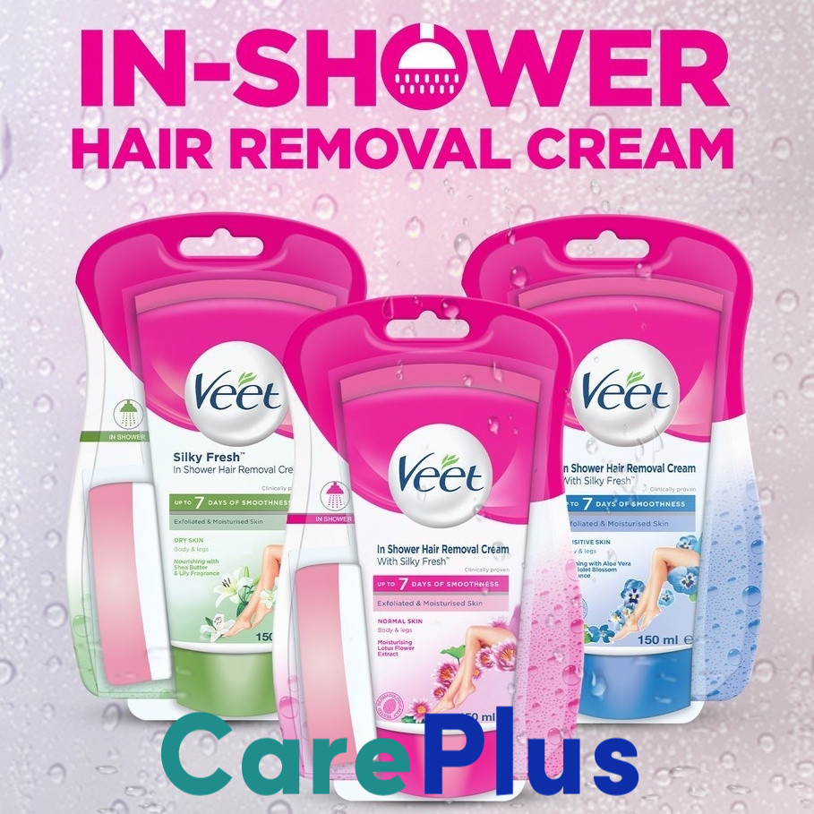 VEET IN SHOWER HAIR REMOVAL CREAM 150ML NORMAL | DRY | SENSITIVE (EXP ...